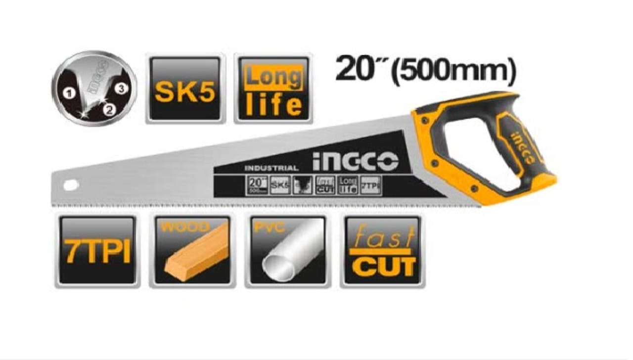 INGCO Hand saw Size:20″/500mm - VOH SUPPLIERS