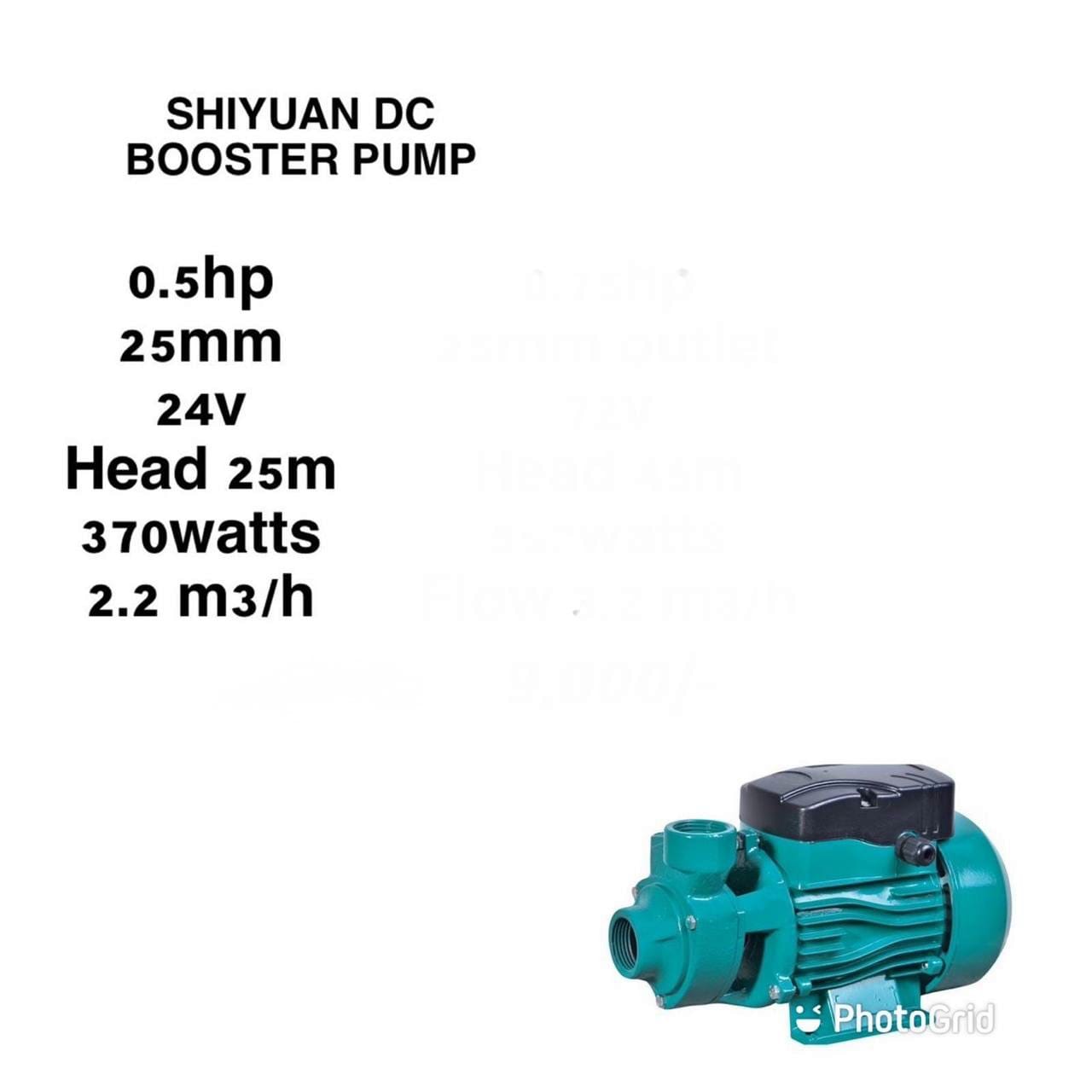 SHIYUAN DC BOOSTER PUMP 0.5HP - VOH SUPPLIERS